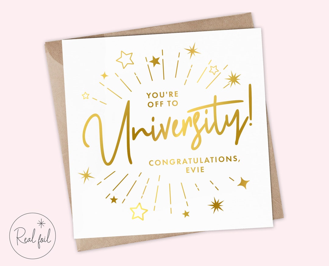 Off to University Card, Personalised Congratulations You're Going to ...