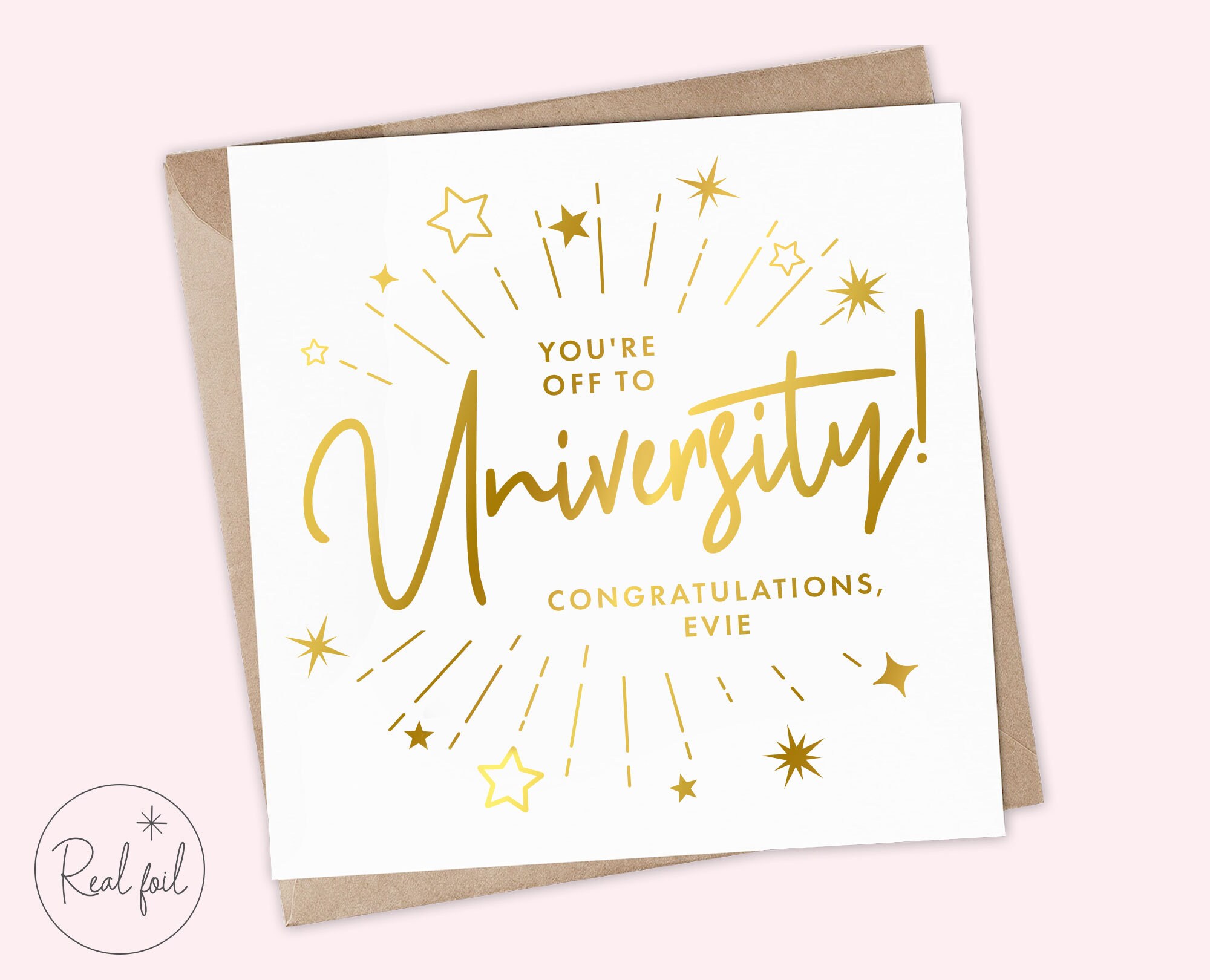 Off to University Card Personalised Congratulations - Etsy
