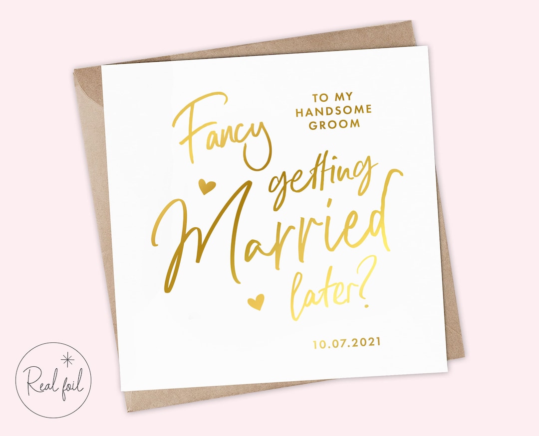 Fancy Getting Married Card, to My Groom Wedding Day Card, to My Bride ...