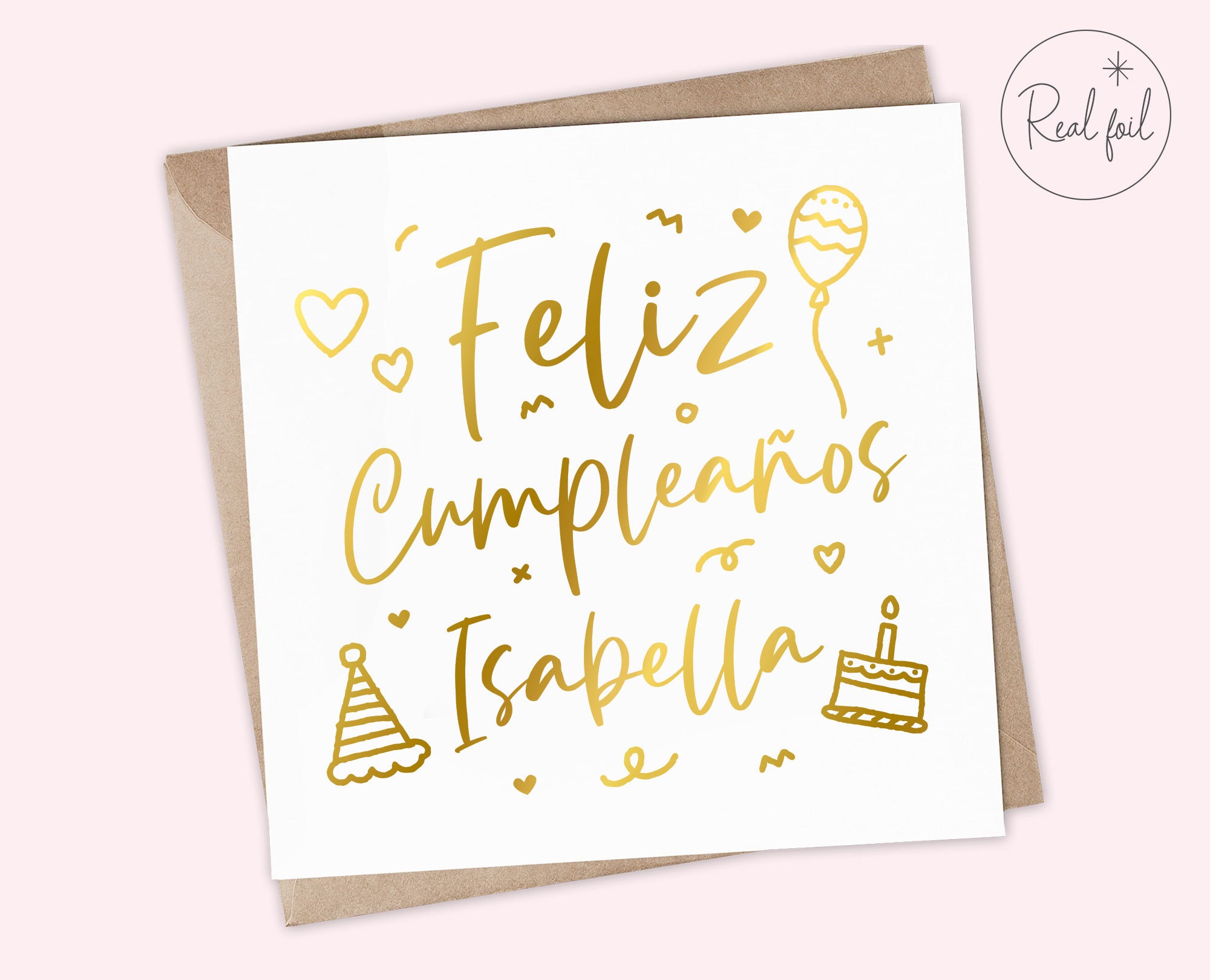 Feliz Cumpleaños Spanish Happy Birthday Card Personalised - Etsy UK