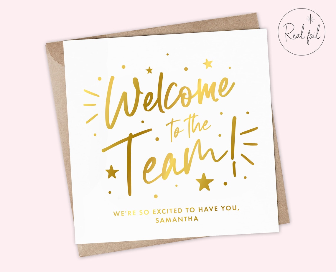 Personalised Welcome to the Team Card New Apprentice New - Etsy