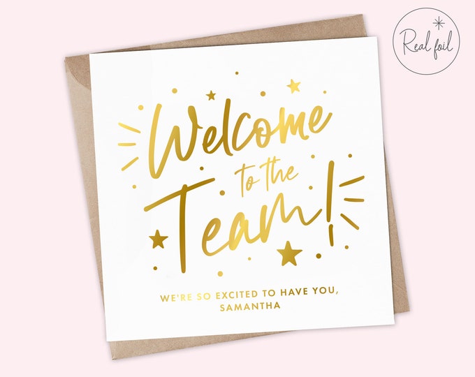 Welcome to the Team Card, Personalised Welcome Card, New Employee Card ...