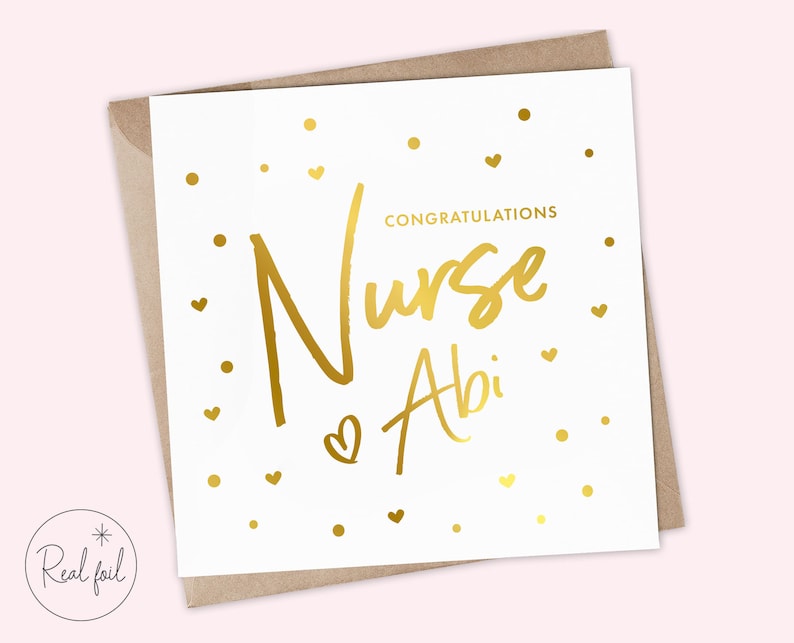 Personalised Congratulations Nurse Card Congratulations - Etsy