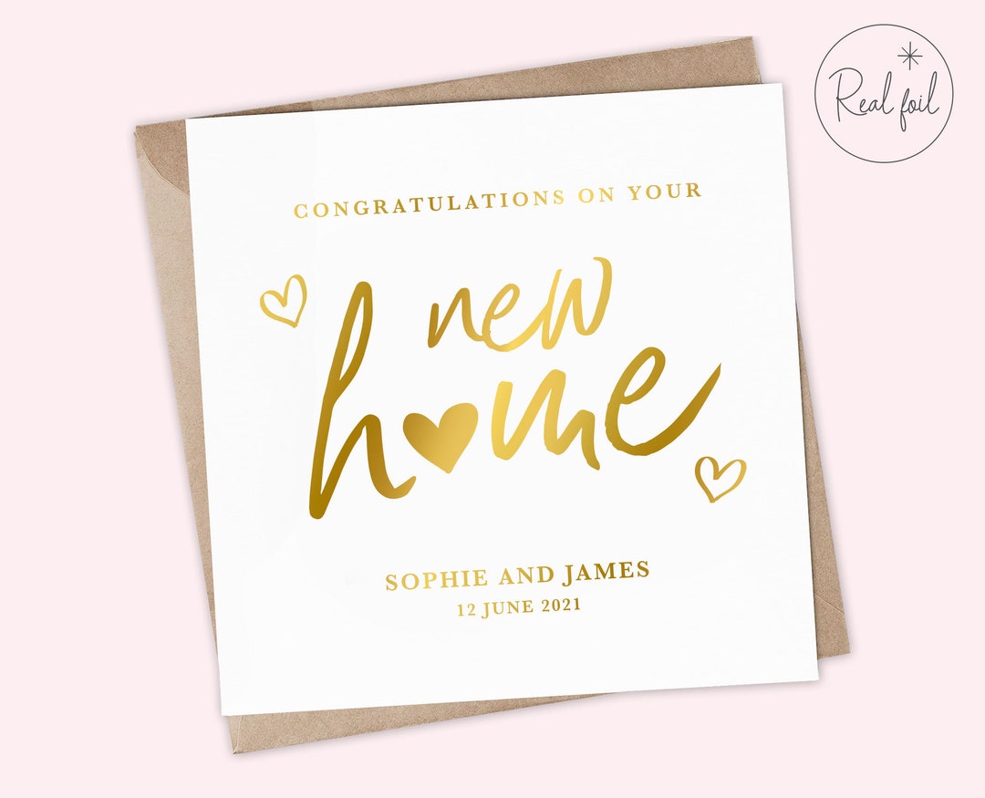 New Home Congratulations Card - Moving Home Card, Housewarming Card ...