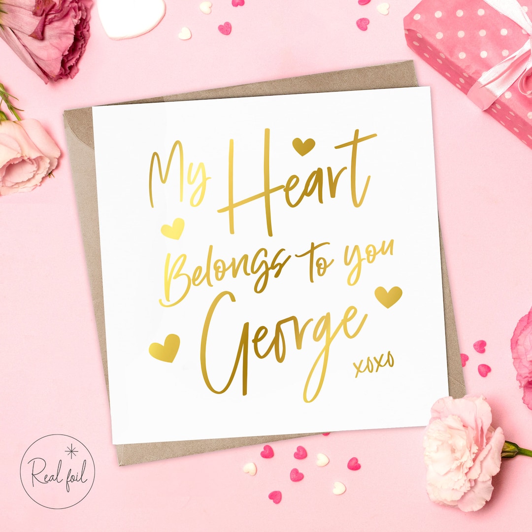 Valentines Day Card, Personalised Valentines Card, I Love You Card ...