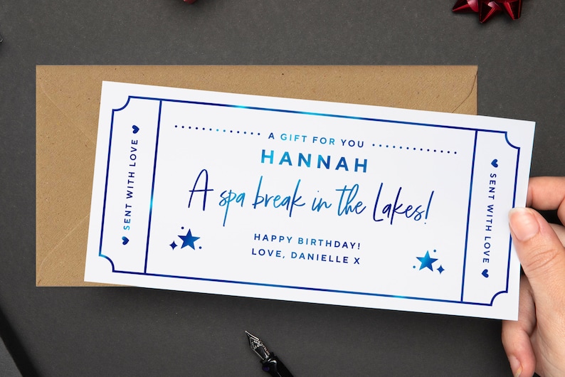 Gift Golden Ticket Foiled Voucher Personalised Ticket - Etsy