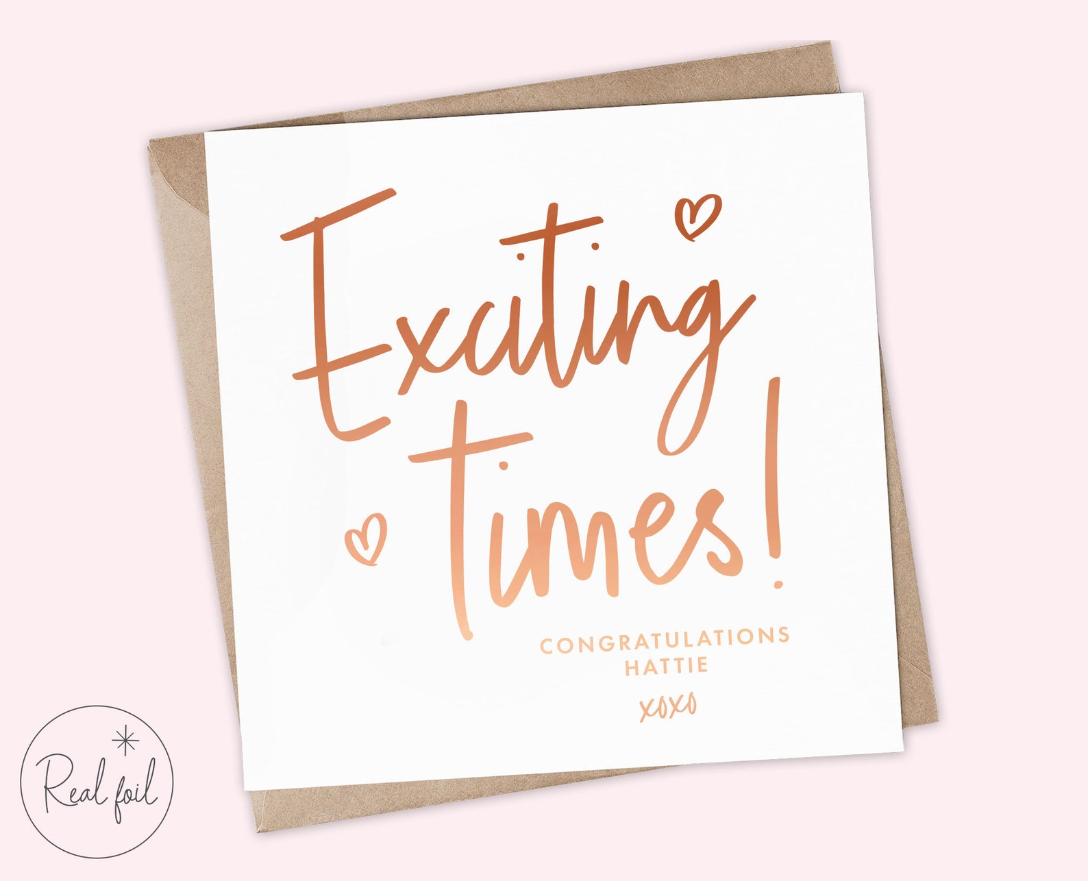 Personalised Congratulations Card, Exciting Times Card, Good Luck Card ...