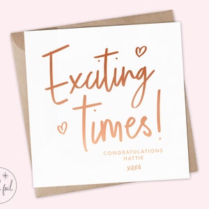 Personalised Congratulations Card, Exciting Times Card, Good Luck Card ...