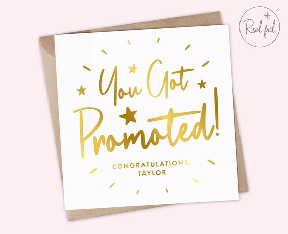 Personalised You Got Promoted Card Promotion Card New Job - Etsy