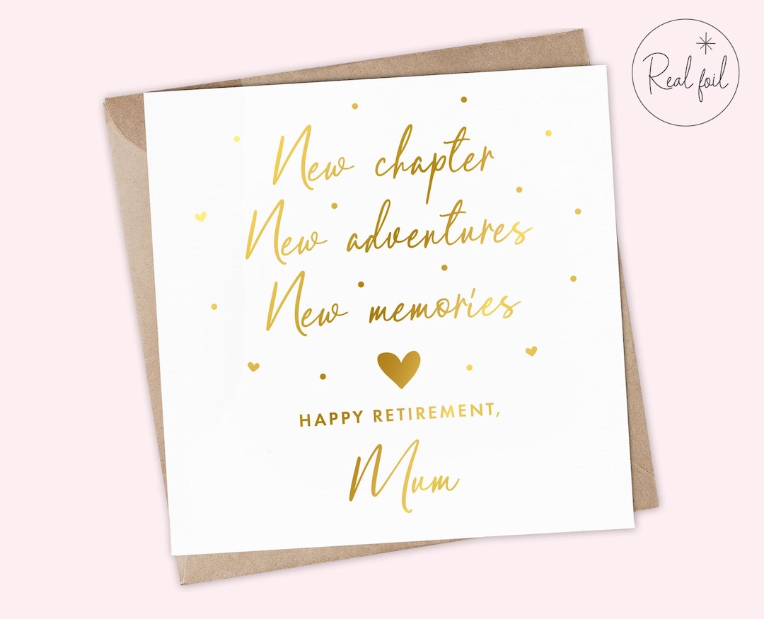 Retirement Card for Mum, Happy Retirement Card, Retirement Card for Dad ...