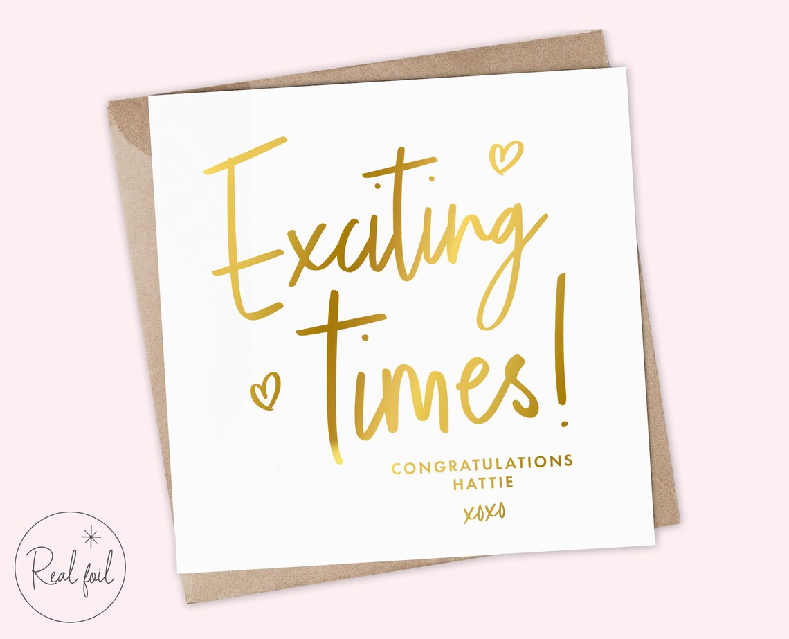 Personalised Congratulations Card Exciting Times Card Good | Etsy UK