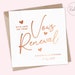 Vow Renewal Card, Wedding Vow Card, Wedding Renewal Vow Card, Card for ...