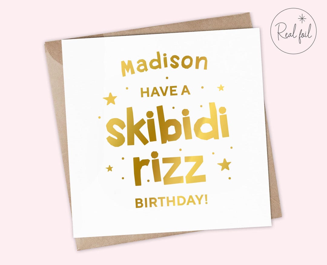 Skibidi Happy Birthday Card, Funny Birthday Card, Gen Z Birthday Card ...