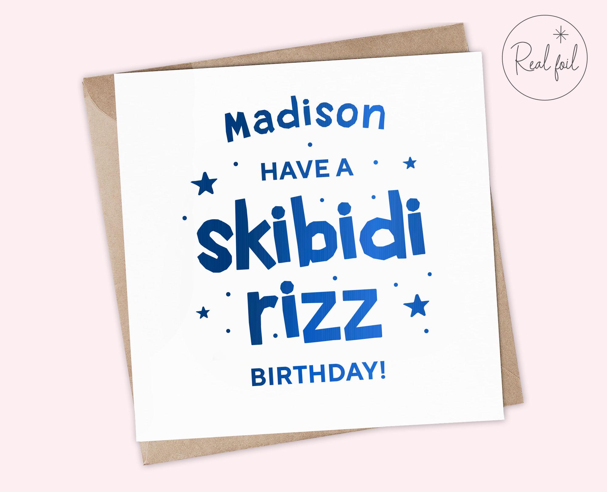 Skibidi Happy Birthday Card, Funny Birthday Card, Gen Z Birthday Card ...