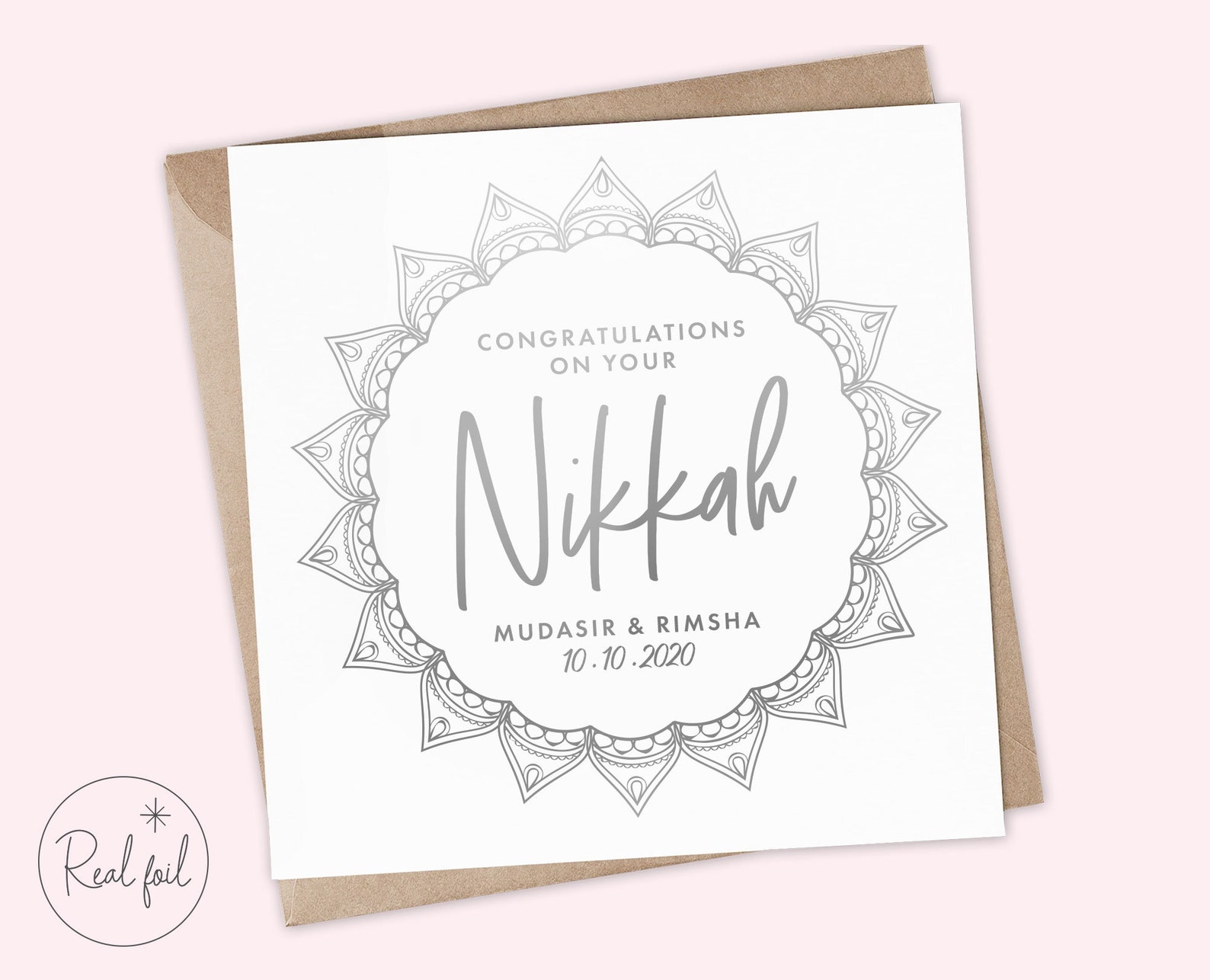Personalised Nikkah Card Islamic Wedding Card Wedding Card - Etsy UK