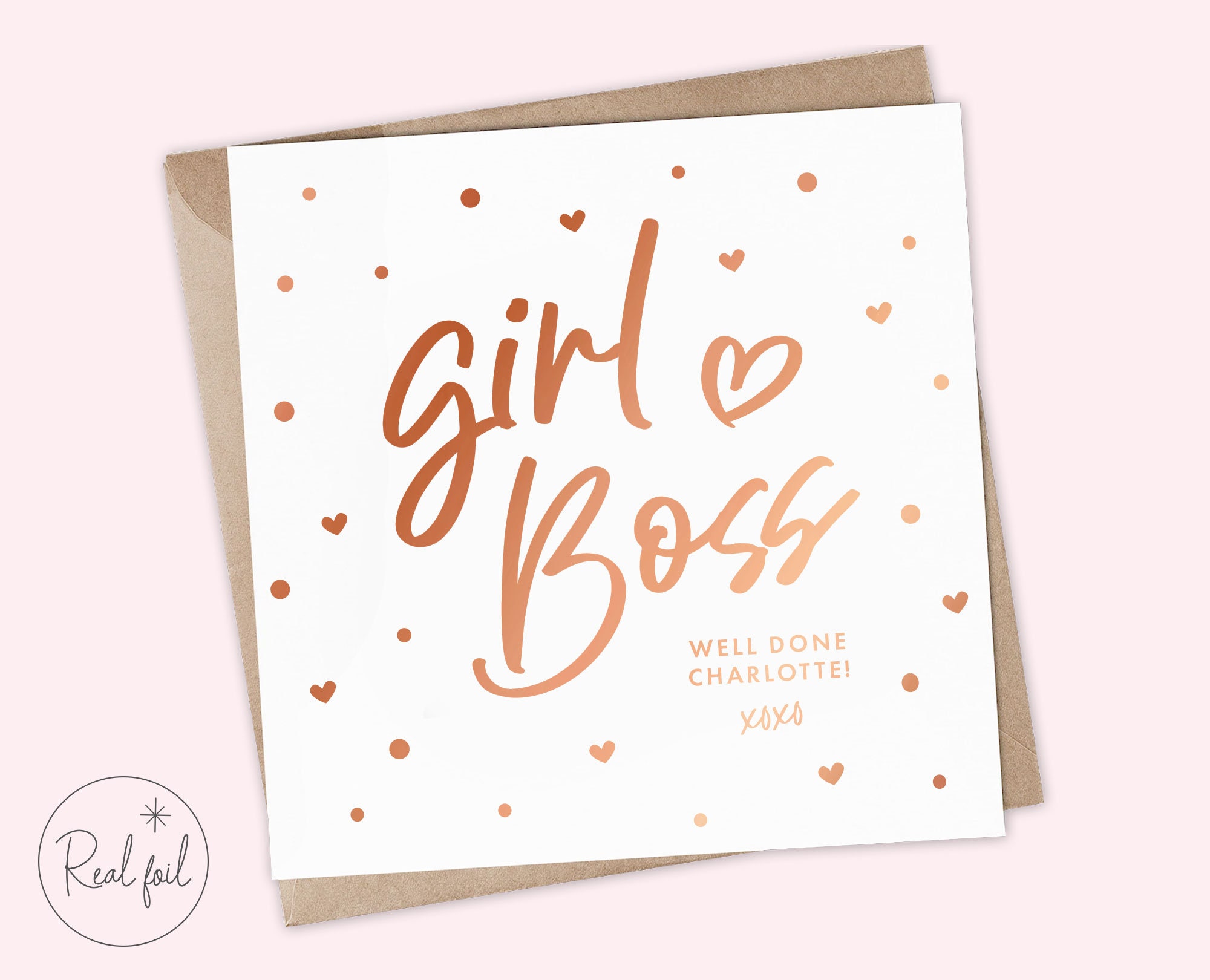 Personalised Girl Boss Card Well Done Card Passed Exams - Etsy UK