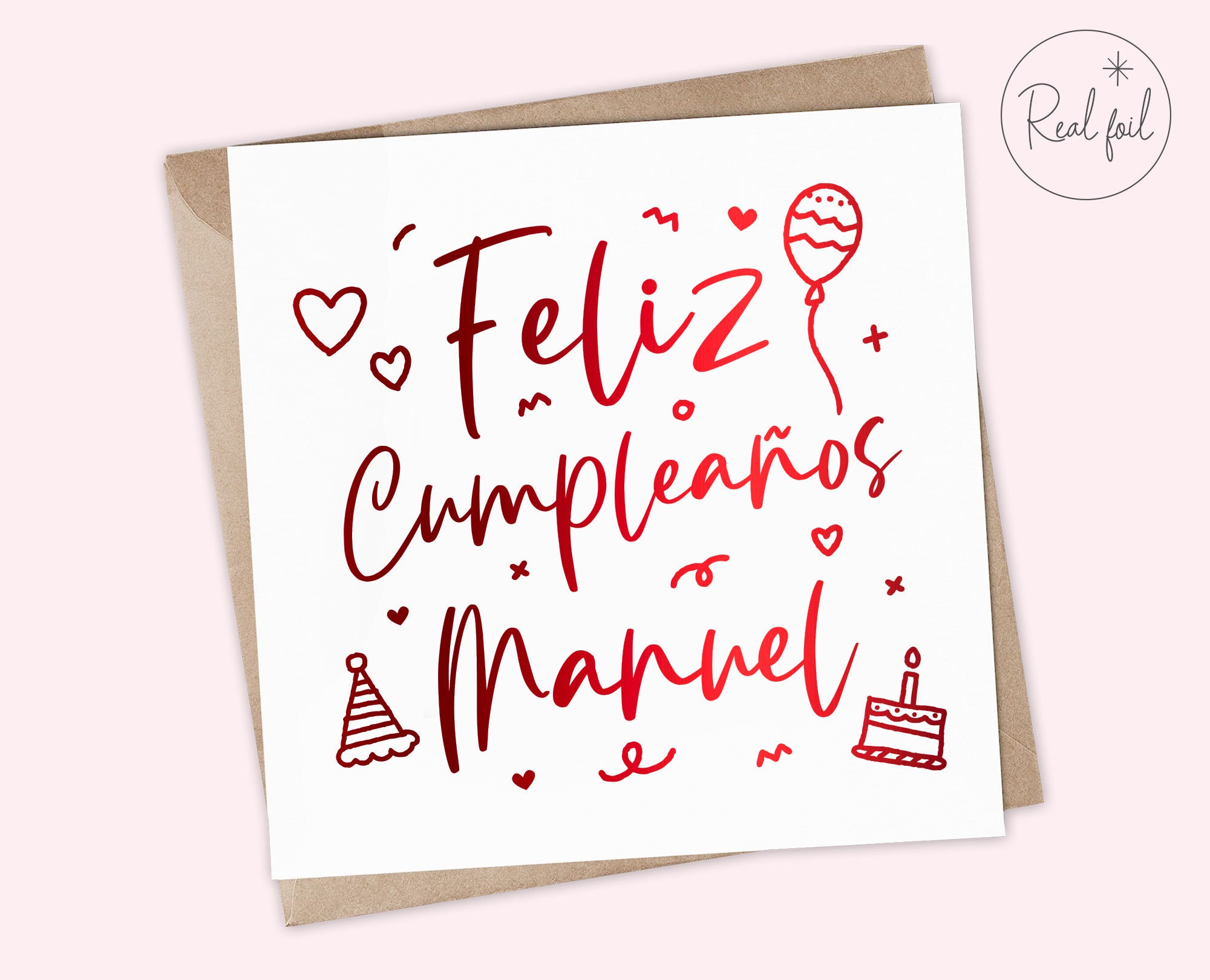 Feliz Cumpleaños, Spanish Happy Birthday Card, Personalised Happy ...