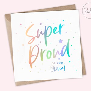 So Proud Exams Card, Exam Congratulations Card, Personalised Exam ...