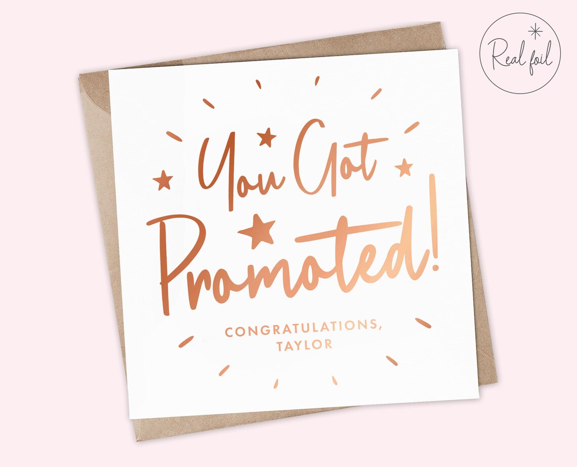 Personalised You Got Promoted Card, Promotion Card, New Job Card ...