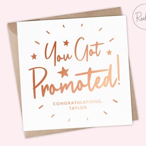 Personalised You Got Promoted Card, Promotion Card, New Job Card ...