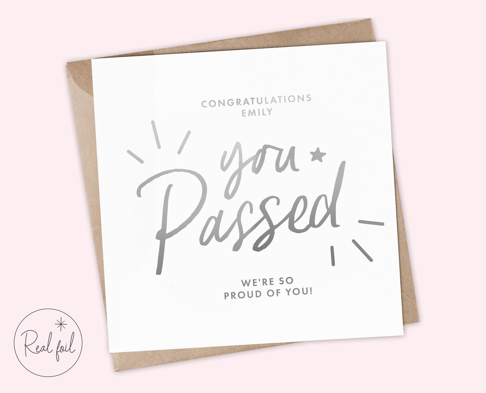 Personalised Congratulations You've Passed Card - Etsy