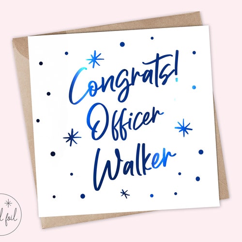 Police Officer Congratulations Card - Etsy