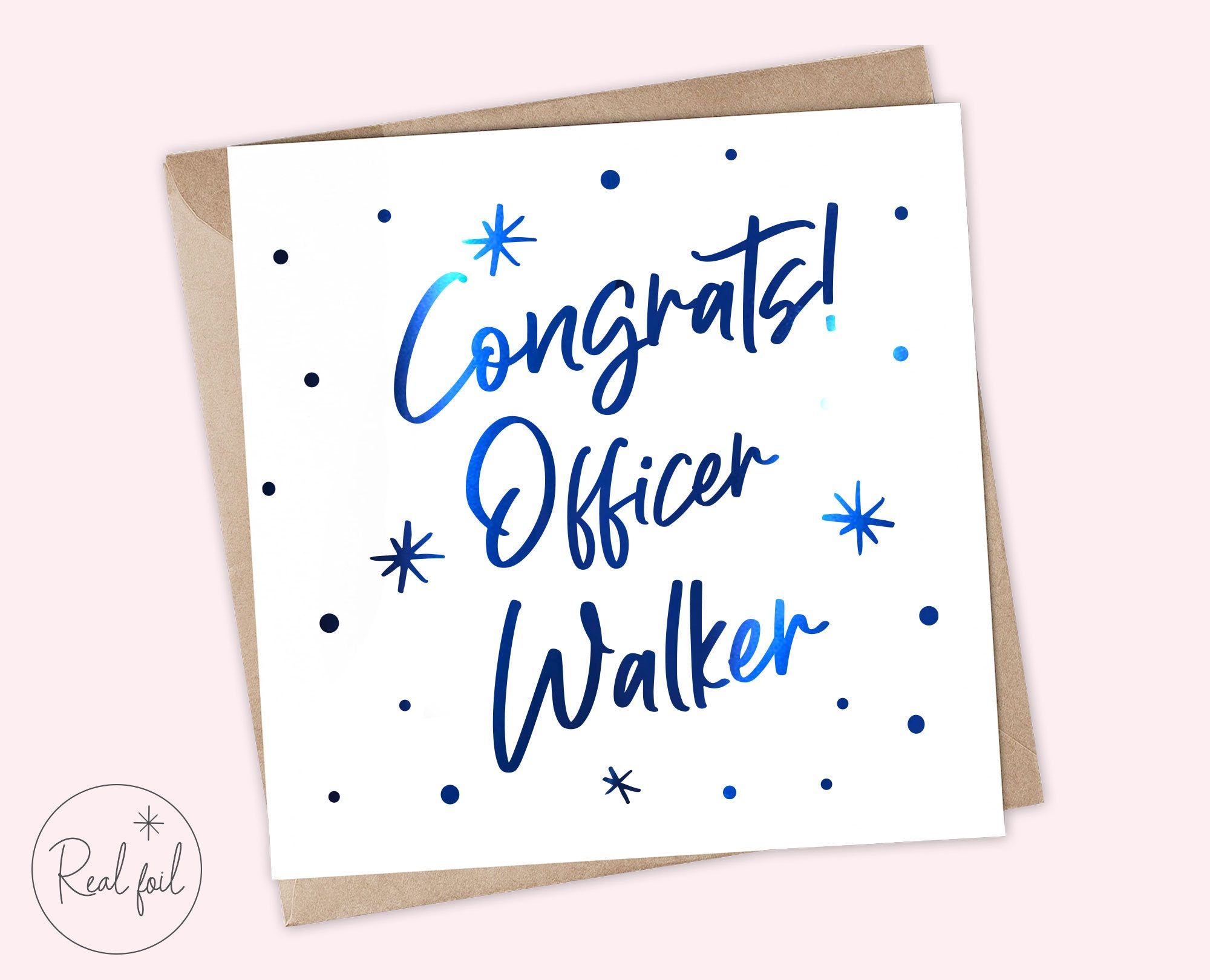 Personalised Police Officer Graduation Card, Police Man, Police Woman ...