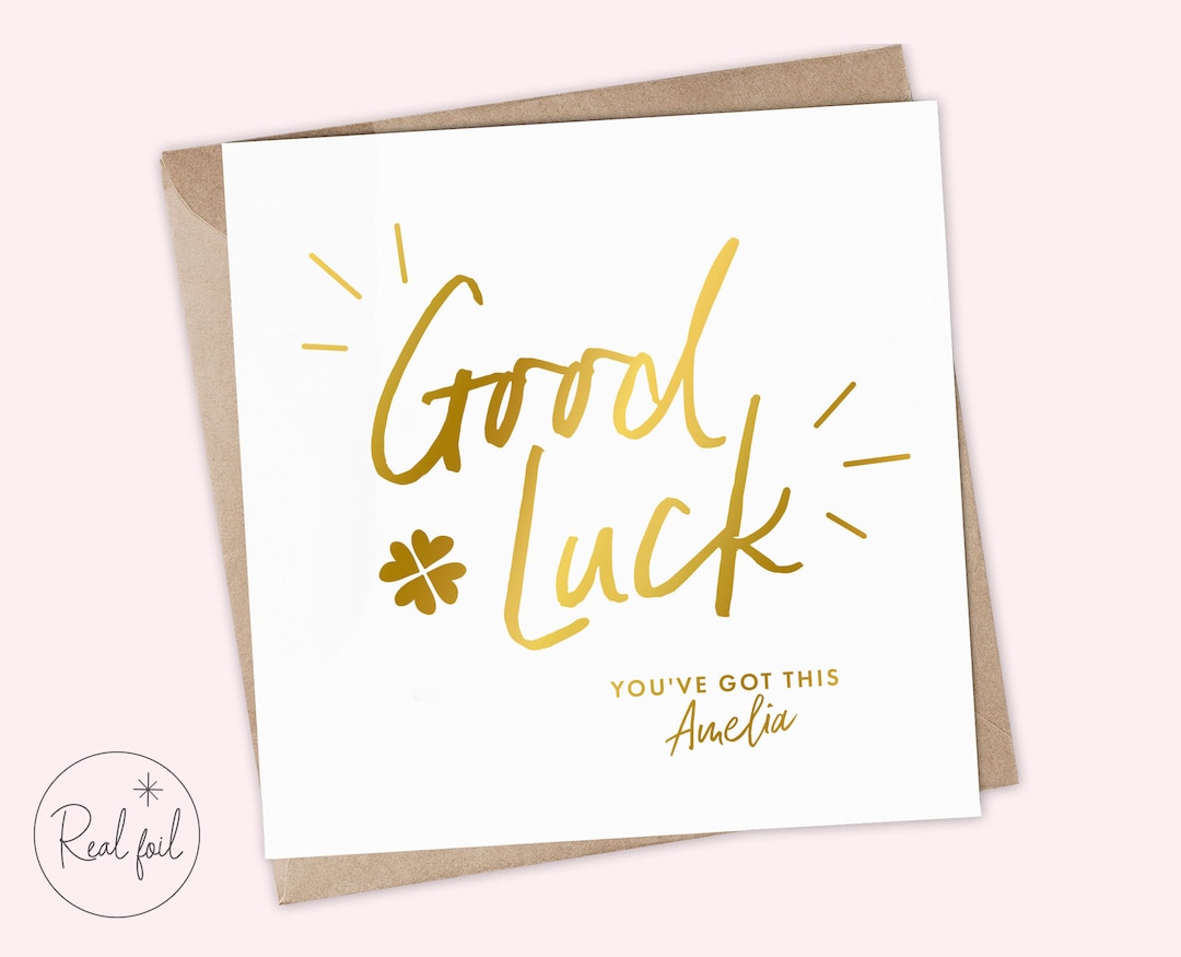 Personalised Good Luck Card - You've Got This, Best of Luck Card, New ...