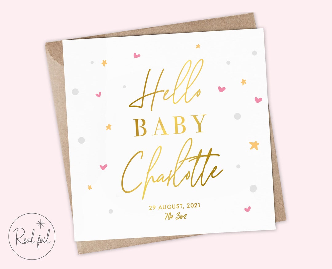 Personalised New Baby Card, Expecting Card, Welcome to the World Card ...