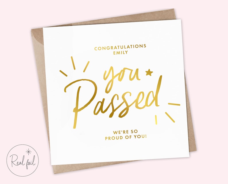 Personalised Congratulations You've Passed Card - Etsy
