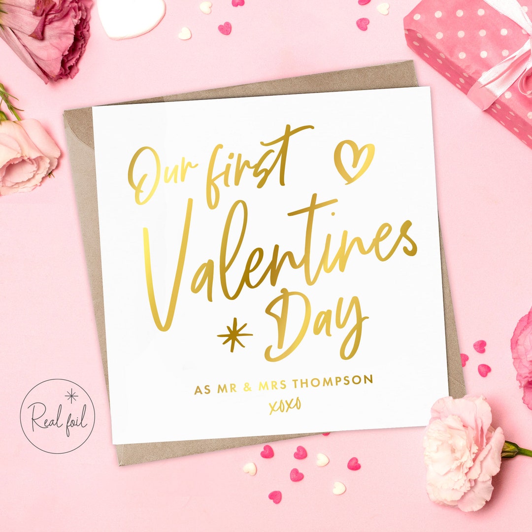 Personalised Valentines Card, Our First Valentines Card, I Love You ...
