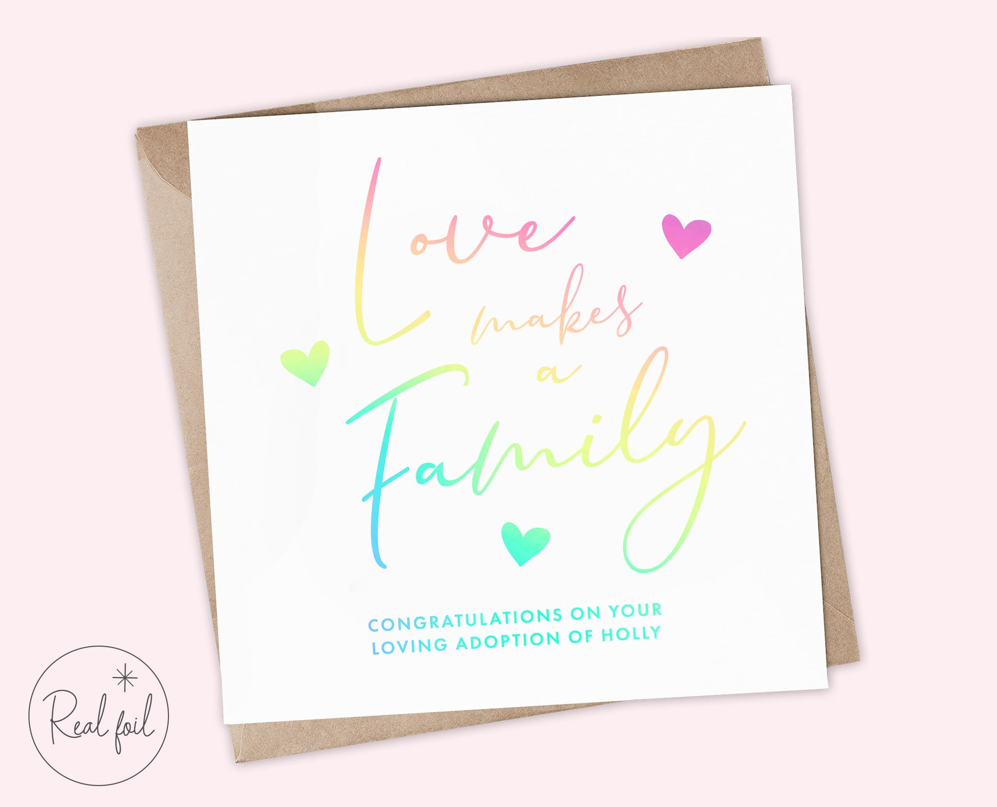 Personalised Adoption Card Loving Adoption Card - Etsy