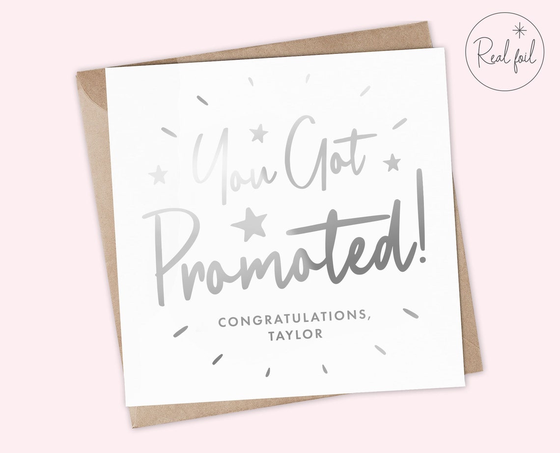 Personalised You Got Promoted Card Promotion Card New Job - Etsy Personalised You Got Promoted Card Promotion Card New Job - Etsy