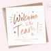 Personalised Welcome to the Team Card, New Apprentice, New Colleague ...