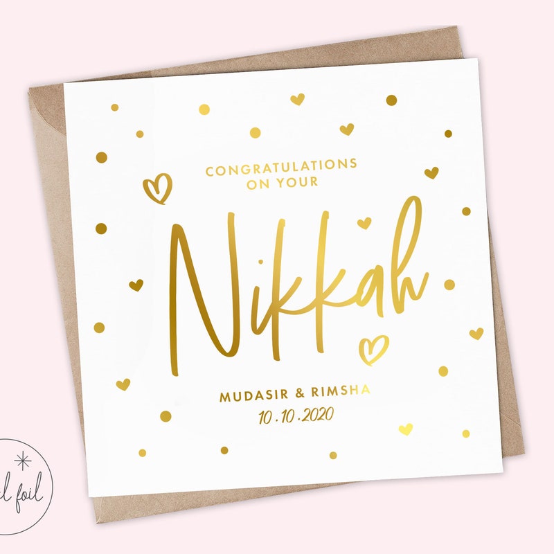 Custom Nikkah Mubarak Card - Etsy
