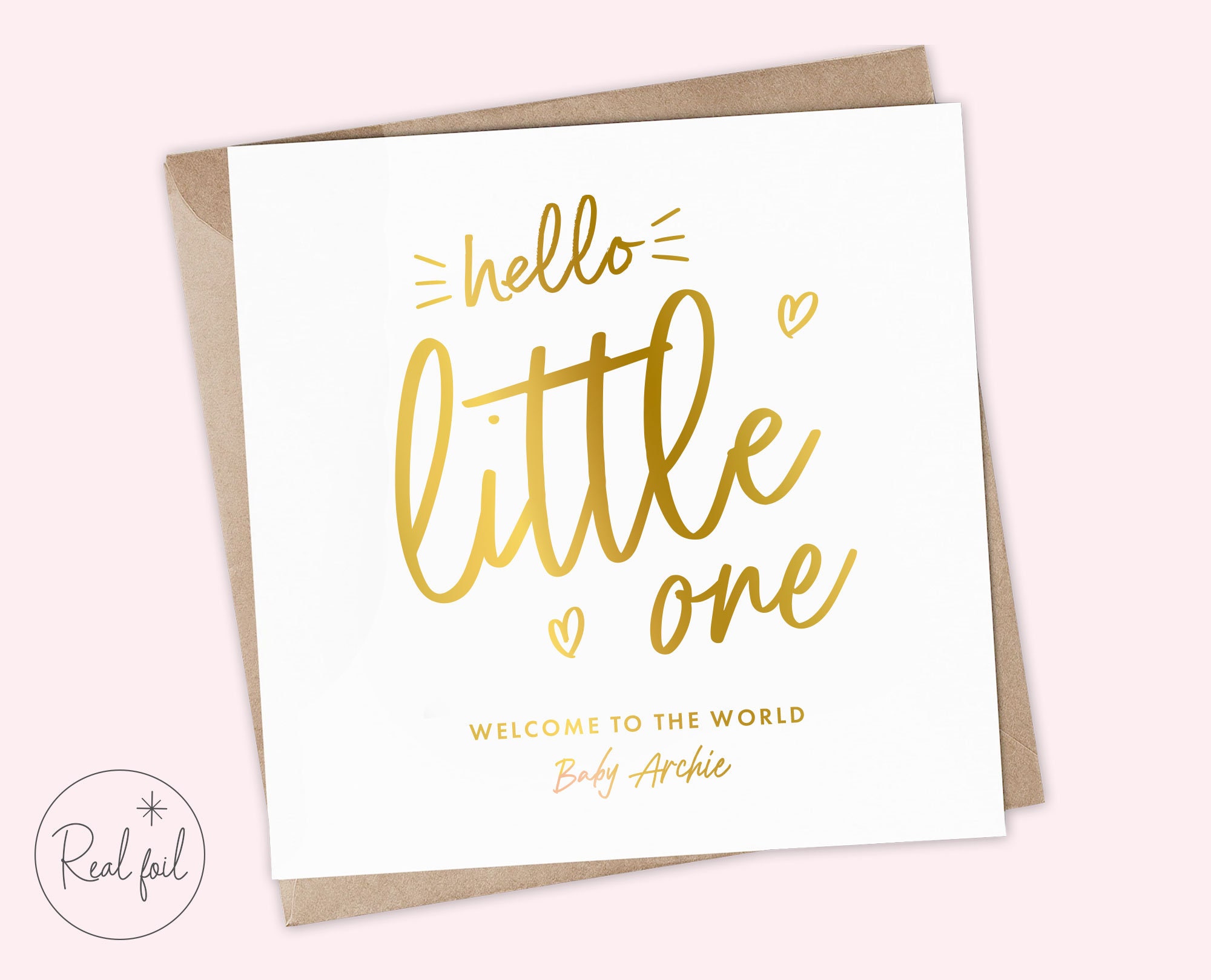 Personalised New Baby Card Oh Hello Little One Card Welcome | Etsy