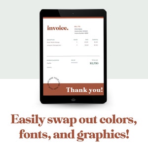 Freelance Invoice Template | Social Media Manager Invoice | Editable ...