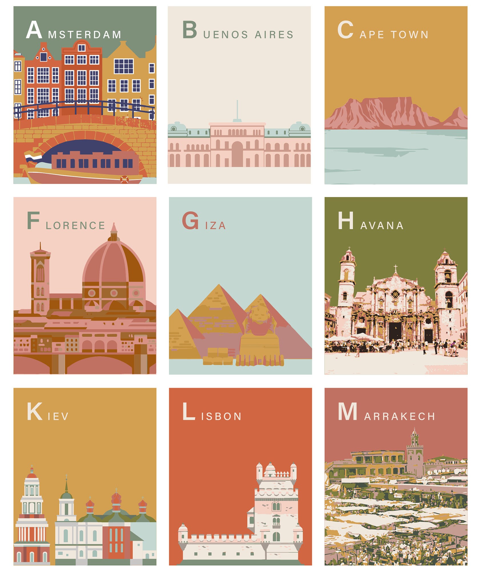 The Explorers Alphabet A-Z Print. Unframed Digital Art A to Z Print ...