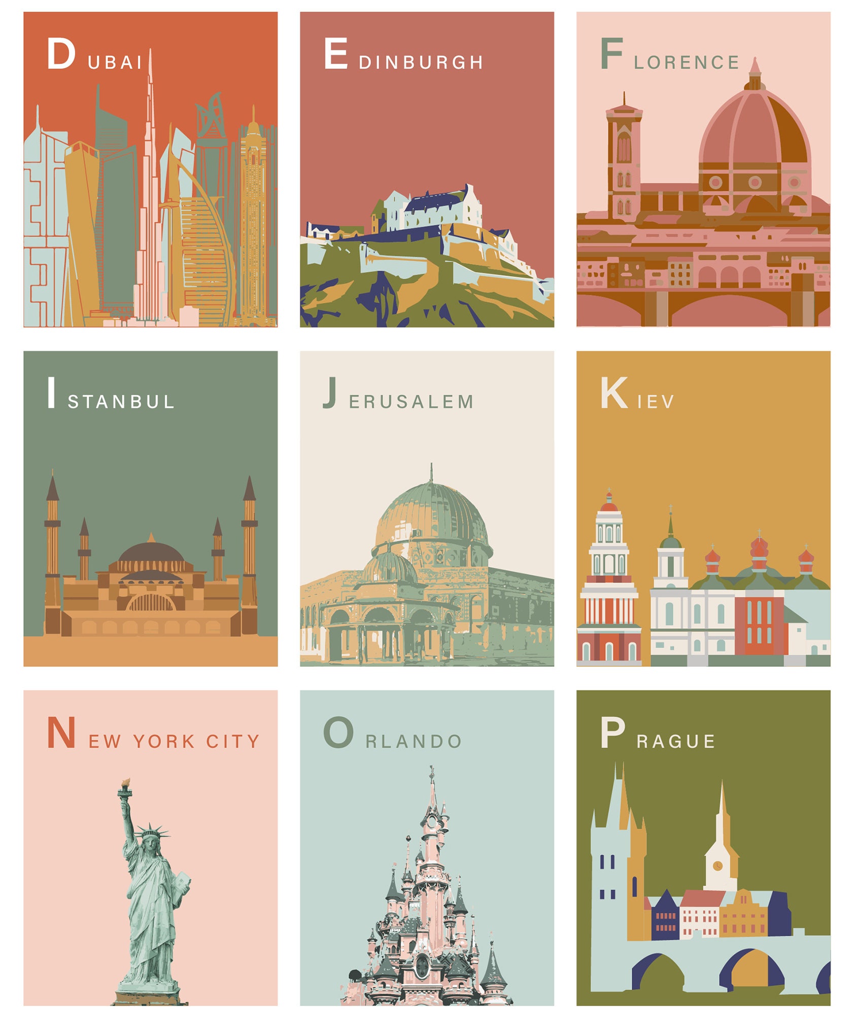 The Explorers Alphabet A-Z Print. Unframed Digital Art A to Z Print ...