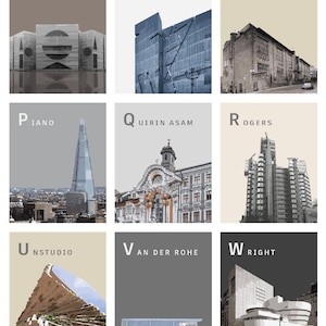 The Architect's Alphabet Print. Unframed Print for Home, Great Gift for ...
