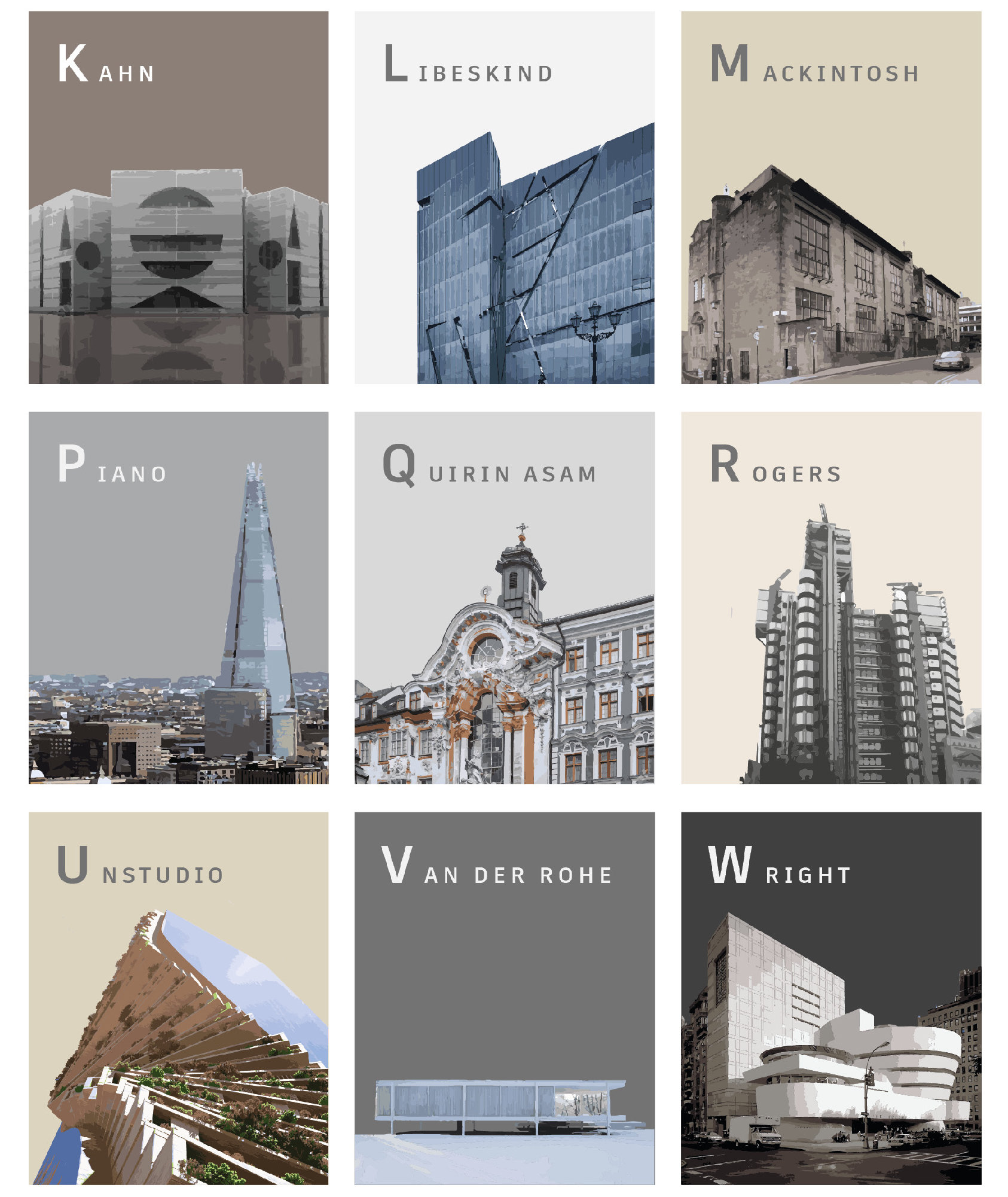 The Architect's Alphabet Print. Unframed Print for Home, Great Gift for ...