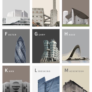 The Architect's Alphabet Print. Unframed Print for Home, Great Gift for ...