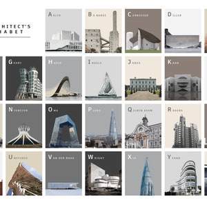 The Architect's Alphabet Print. Unframed Print for Home, Great Gift for ...