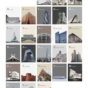 The Architect's Alphabet Print. Unframed Print for Home, Great Gift for ...