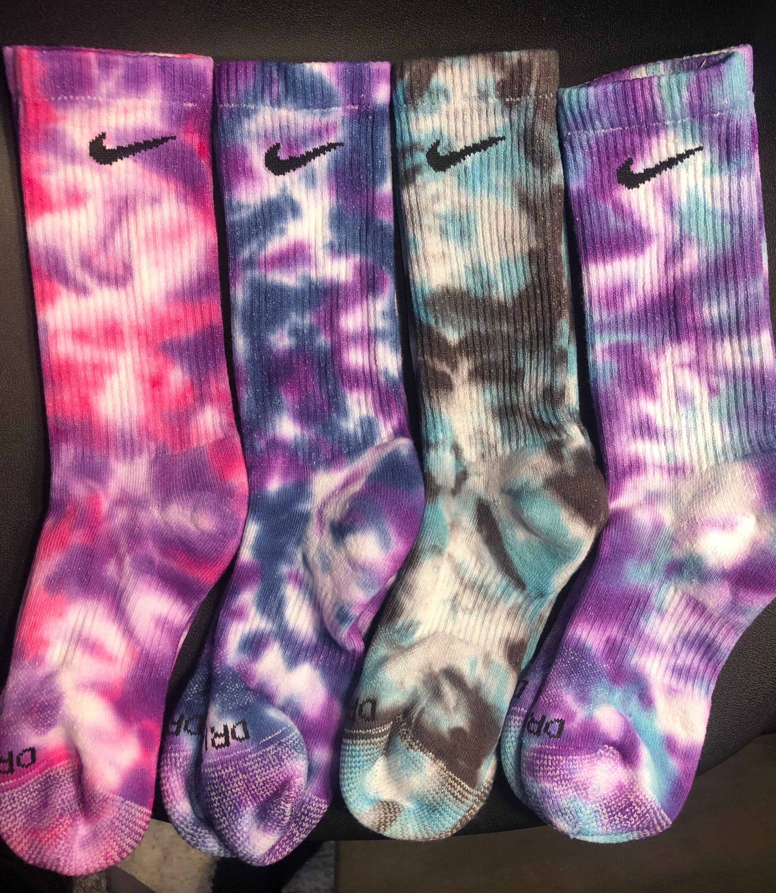 2 Pack Nike Custom Tie-Dye Socks | Etsy