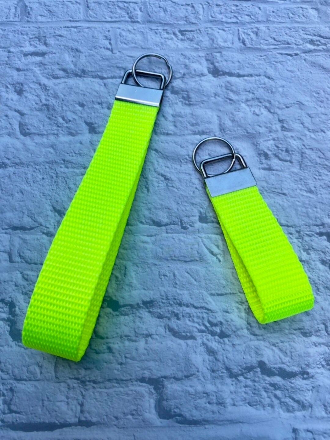 Yellow Keychain, Florescent Yellow Key Fob, Bright Yellow Keychain ...