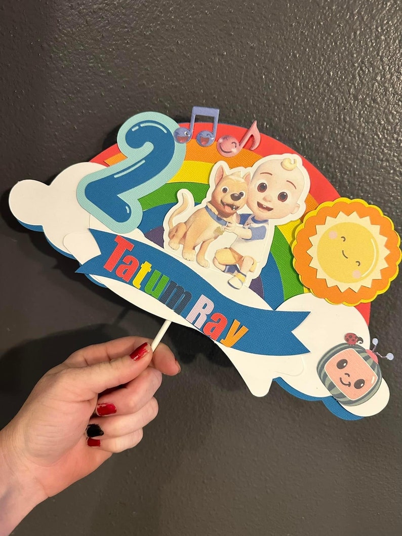 Coco Melon Birthday Cake Topper - Etsy