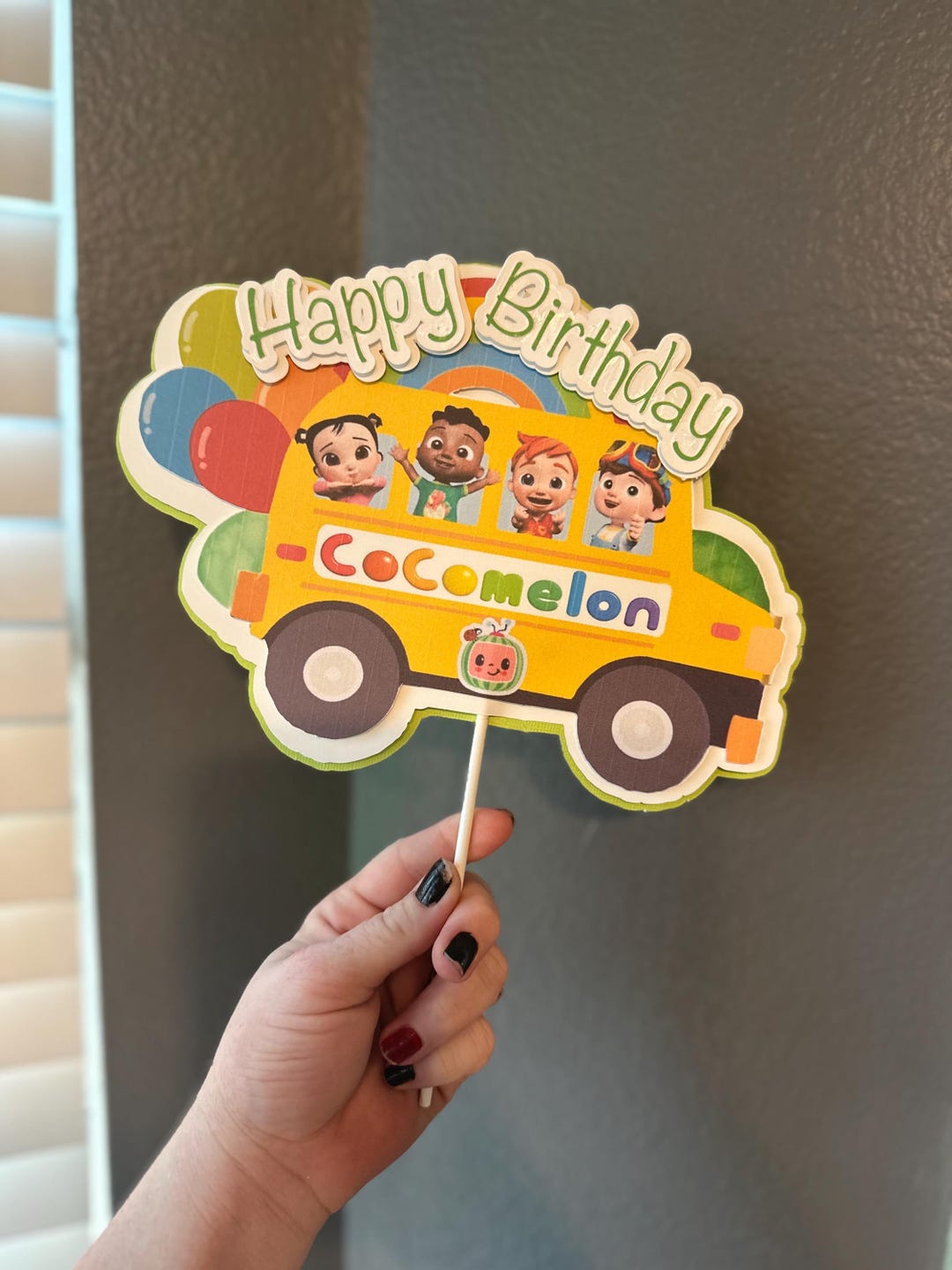 Cocomelon Bus Cake Topper - Etsy UK