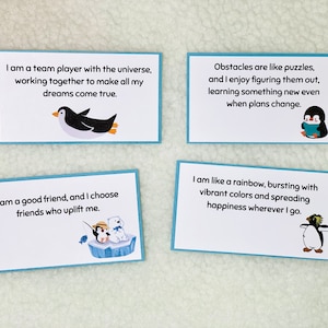 Positive Penguin Affirmation Jar - 50 Uplifting Messages to Empower ...