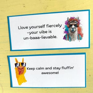 Daily Llama Affirmation Jar With 60 Positive Affirmations | Motivation ...